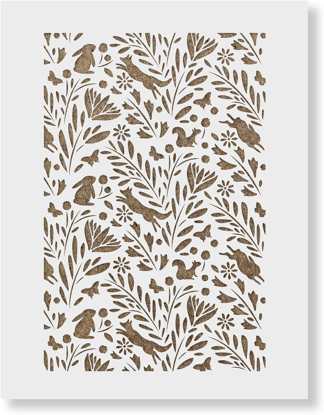 Forest Pattern Wall Stencil - Wall Stencil, Stencil Designs, Stencil ...