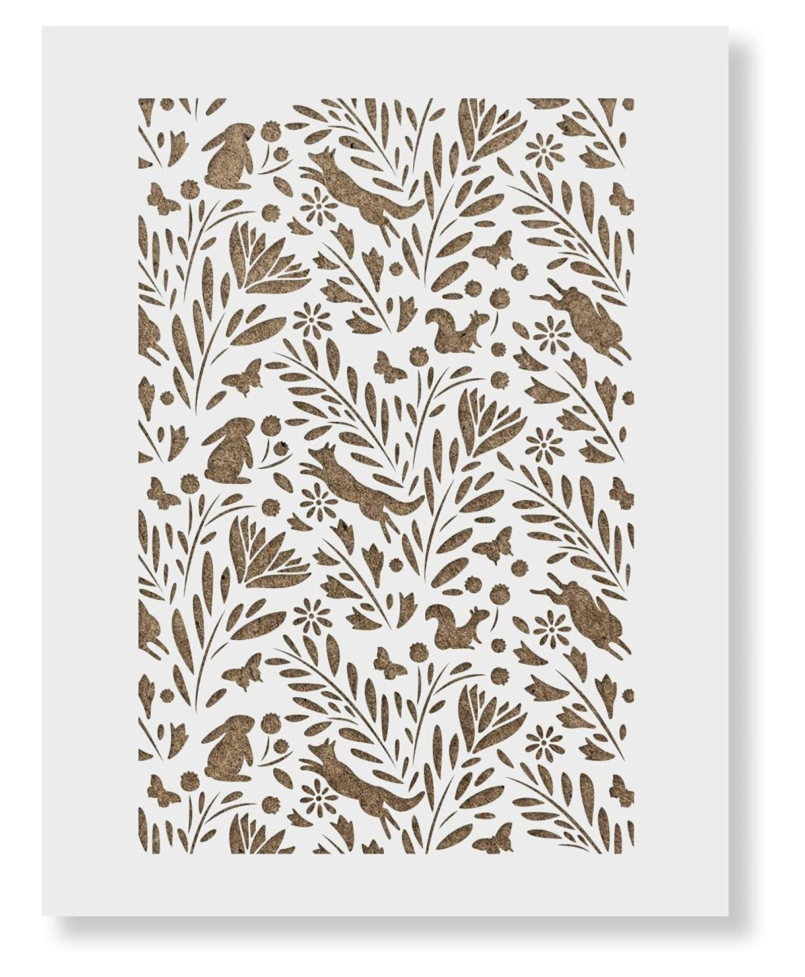Forest Pattern Wall Stencil - Wall Stencil, Stencil Designs, Stencil ...