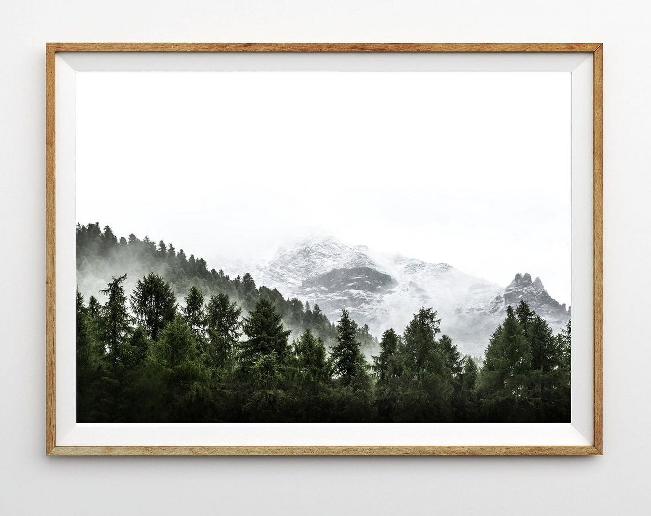 Forest Print Large Art Mountain Print Nature Poster Landscape ...
