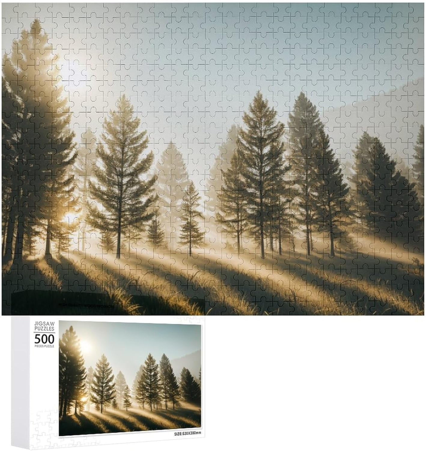 Forest Puzzle Jigsaw Puzzle 500 Pieces for Adults, 20"x15" Wooden ...