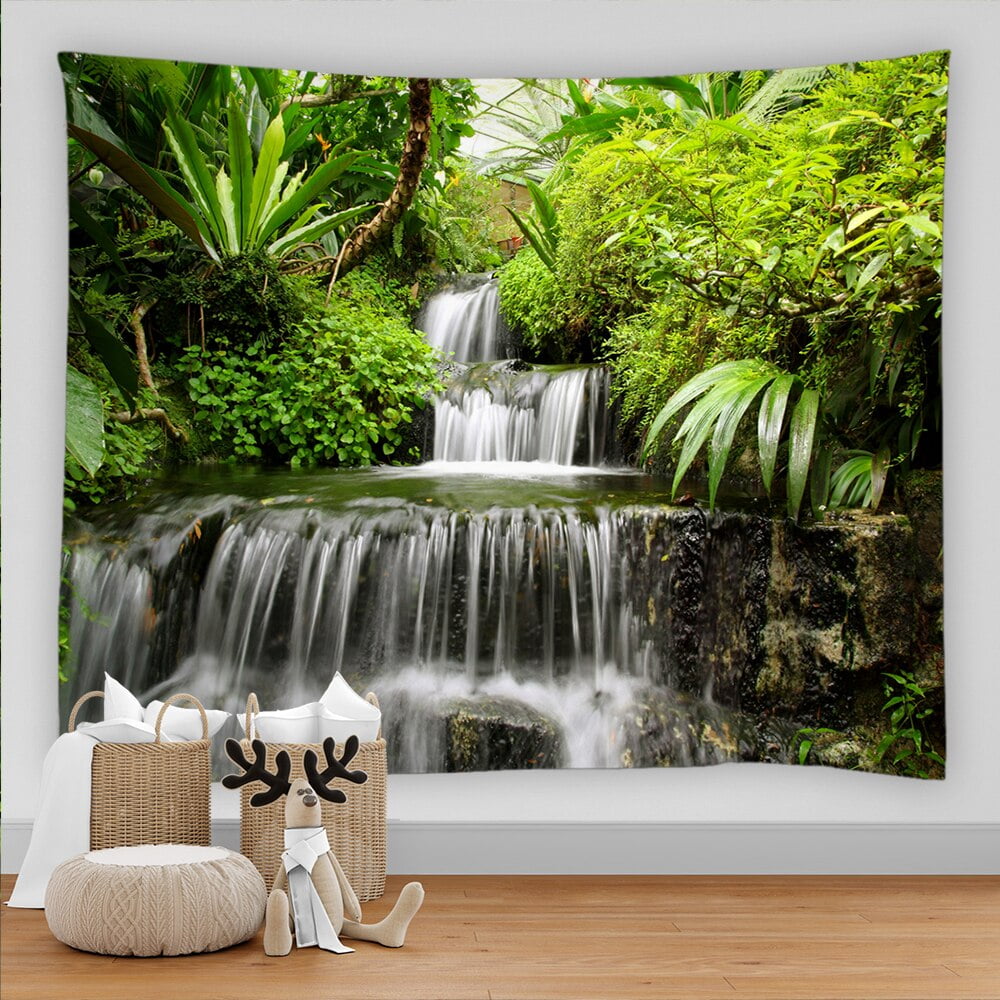 Forest Rainforest Tapestry Wall Hanging Sandy Beach Picnic Rug Camping ...