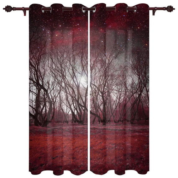 Forest Red Mangrove Luxury Bedroom Kitchen Curtain Living Room ...