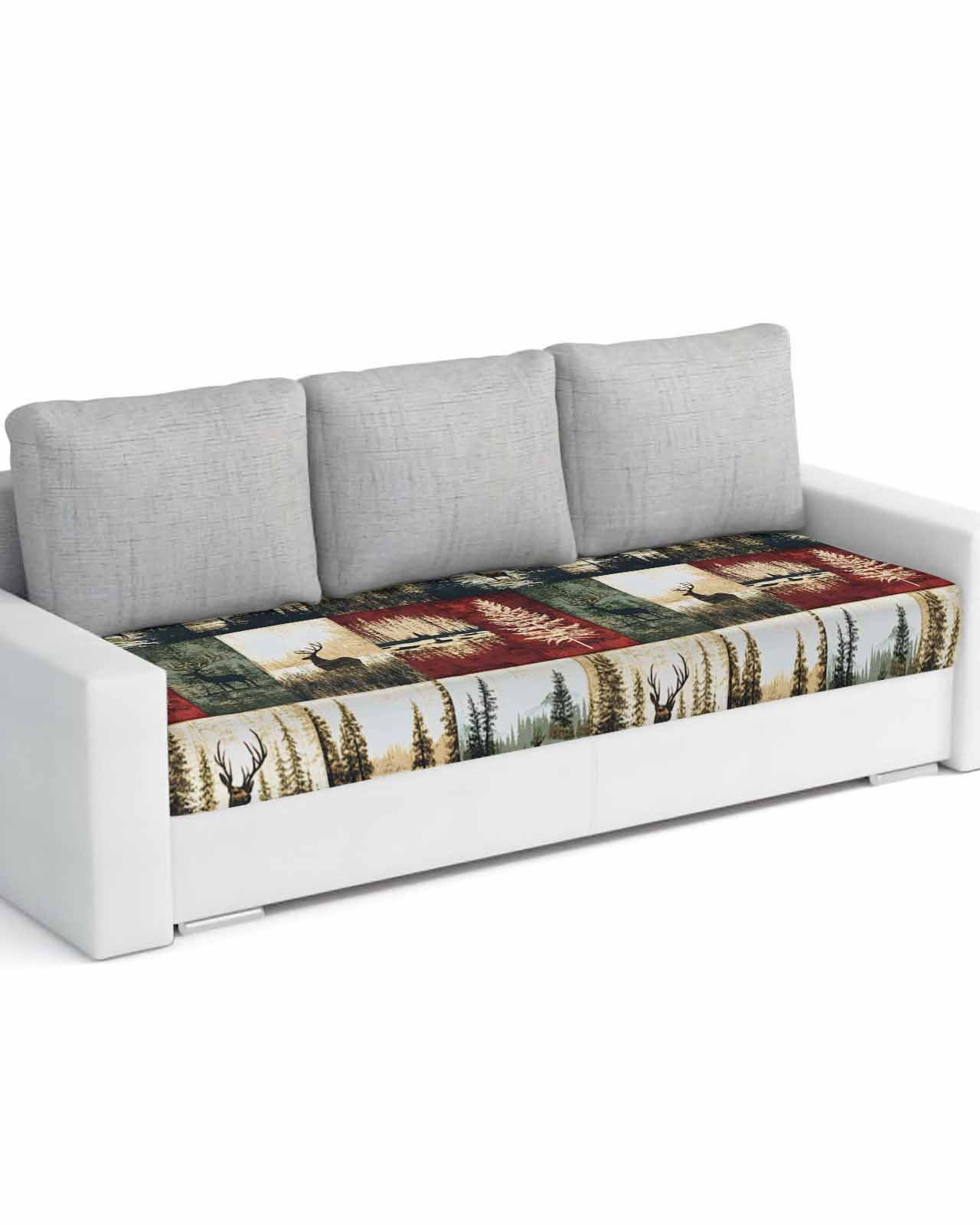 Forest Reindeer Sofa Couch Cushion Covers Washable, Removable ...