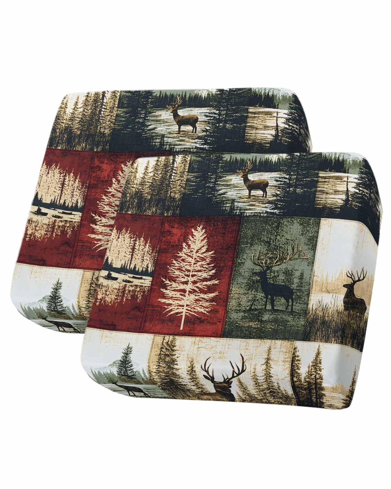 Forest Reindeer Sofa Couch Cushion Covers Washable, Removable Stretchable Sectional Couch Covers ...