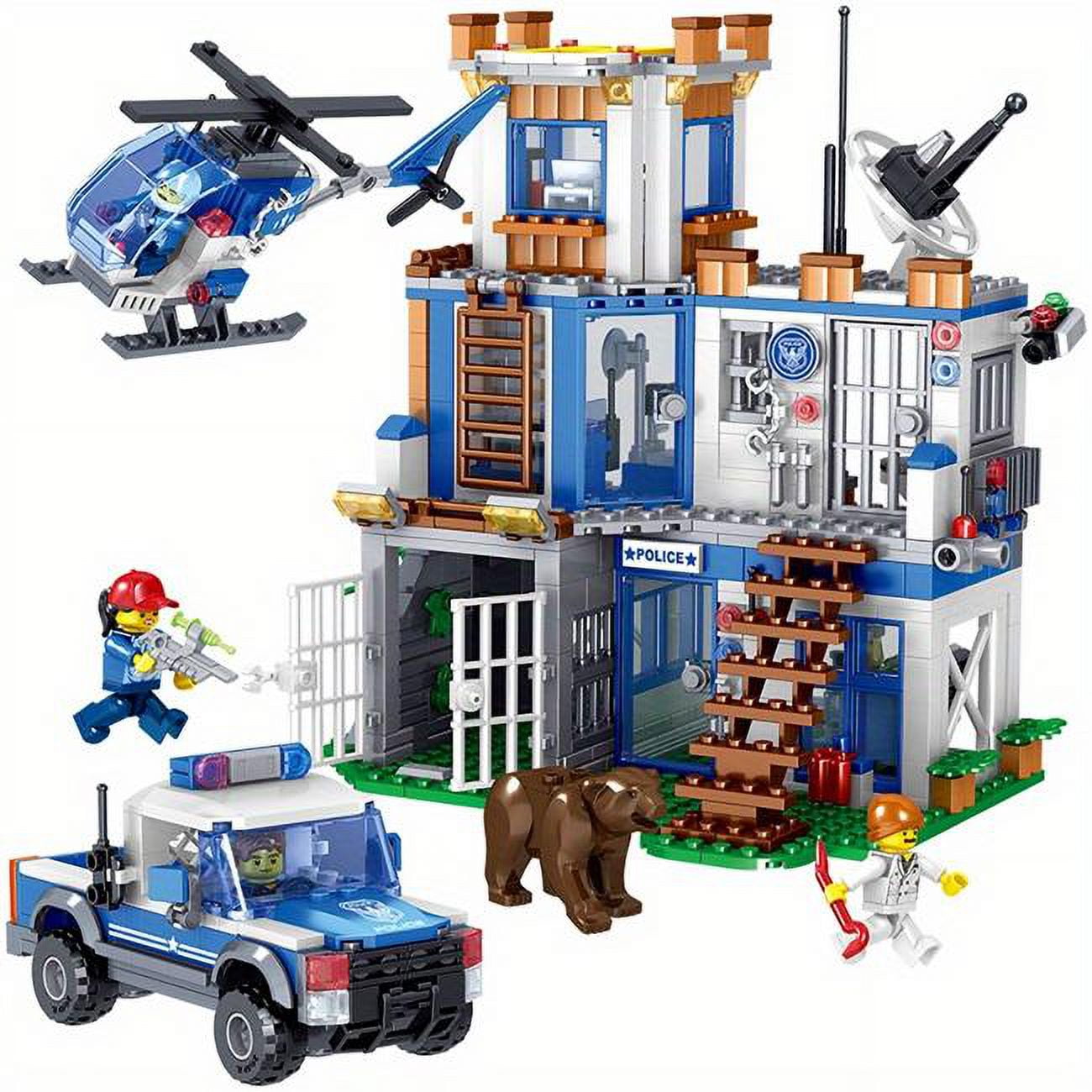 Forest Rescue City Police Station Building Blocks Set for Boys & Girls ...