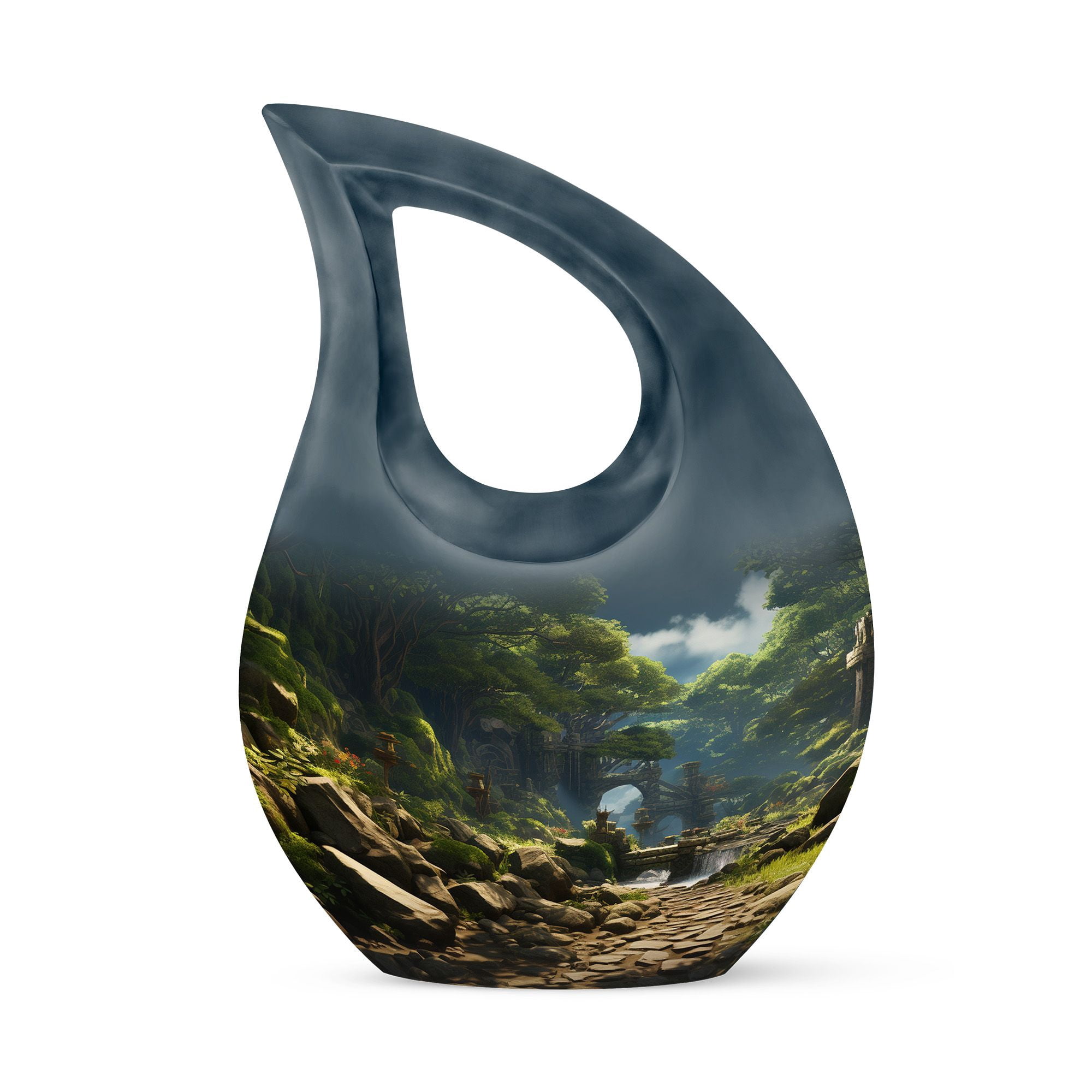 Forest Rock Urn - Small Urn For Ashes Keepsake - Adult Urns For Human ...