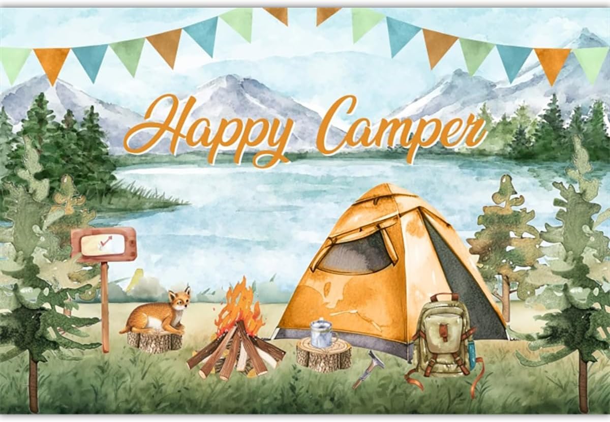Forest Scene Camping Backdrop Camping Photography Background for Adults ...
