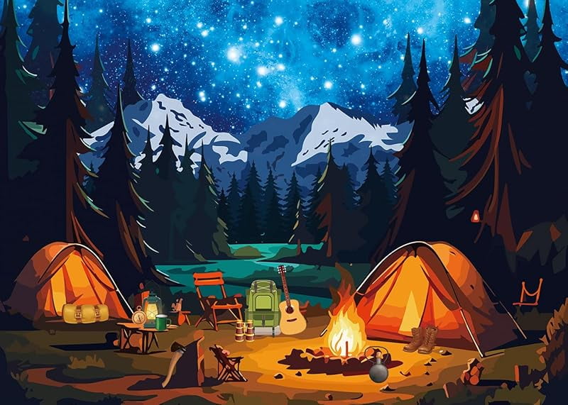 Forest Scene Camping Photography Backdrop Camping Adventure Themed ...