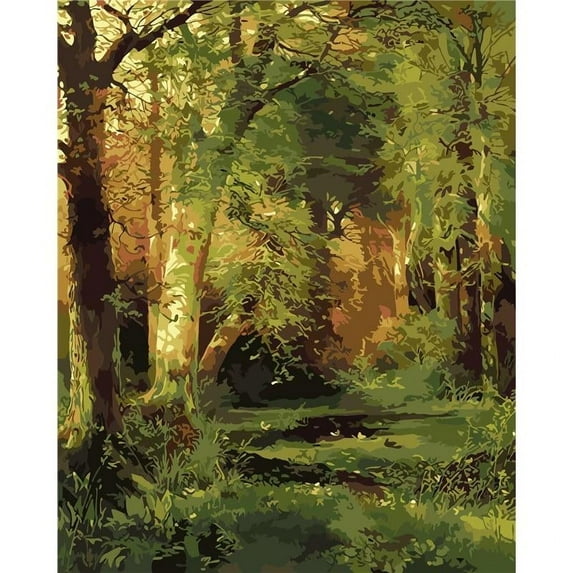 Forest Scene - Thomas Moran - Paint by Number Kit - 16"x20" (40x50cm ...