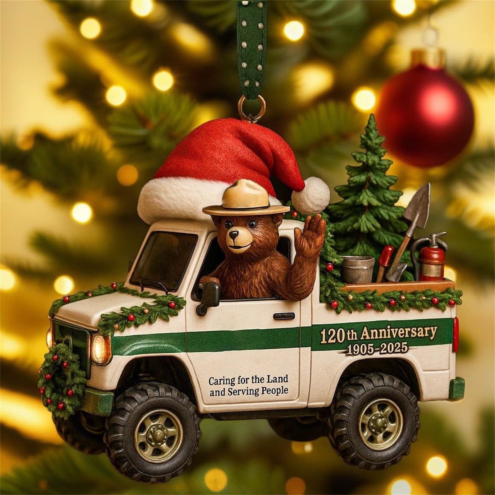 Forest Service 120th Anniversary Ornament for Christmas Tree, Bear ...
