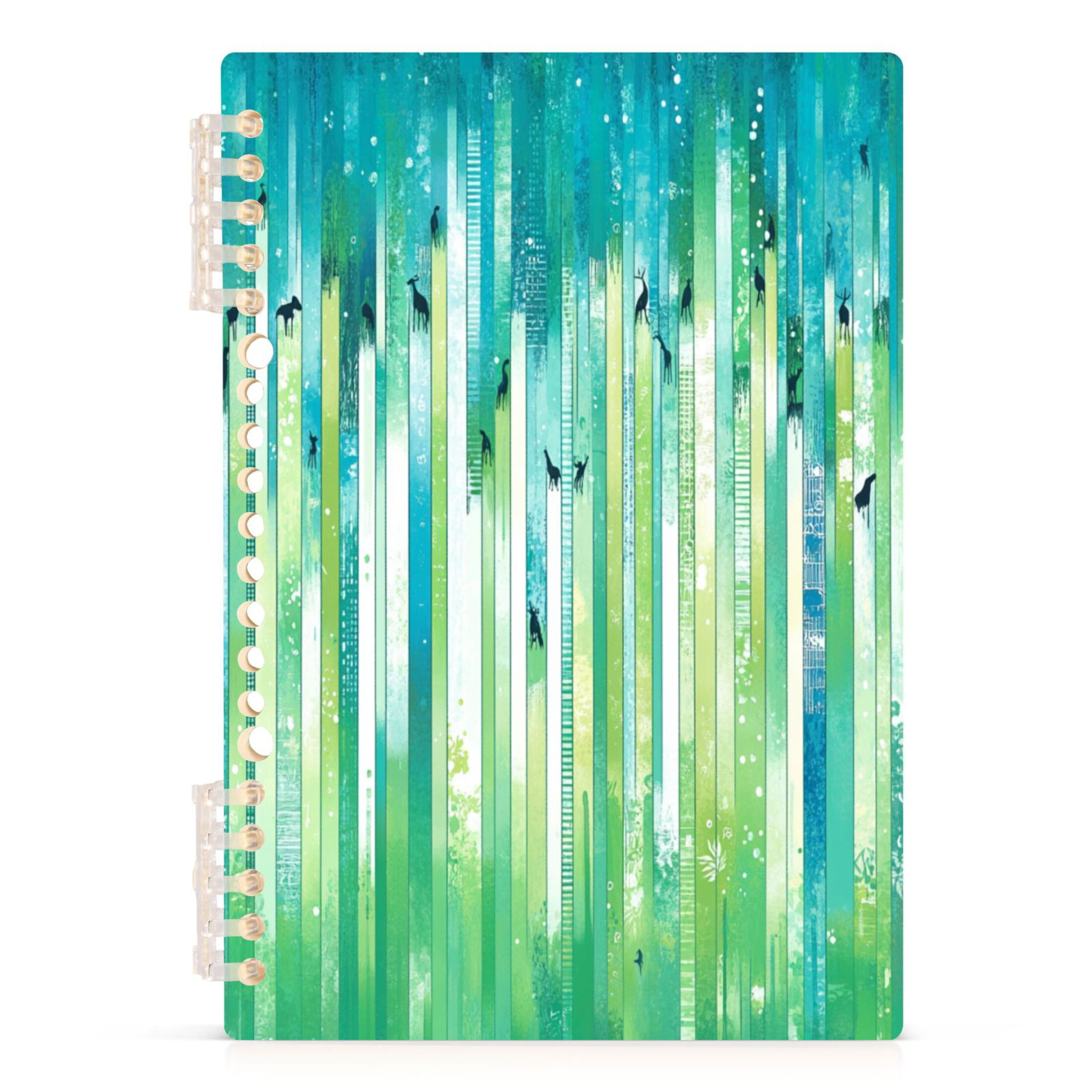 Forest Silhouette Design A5 8.3x5.7in PP Notebook, Adjustable Rings, 60 ...