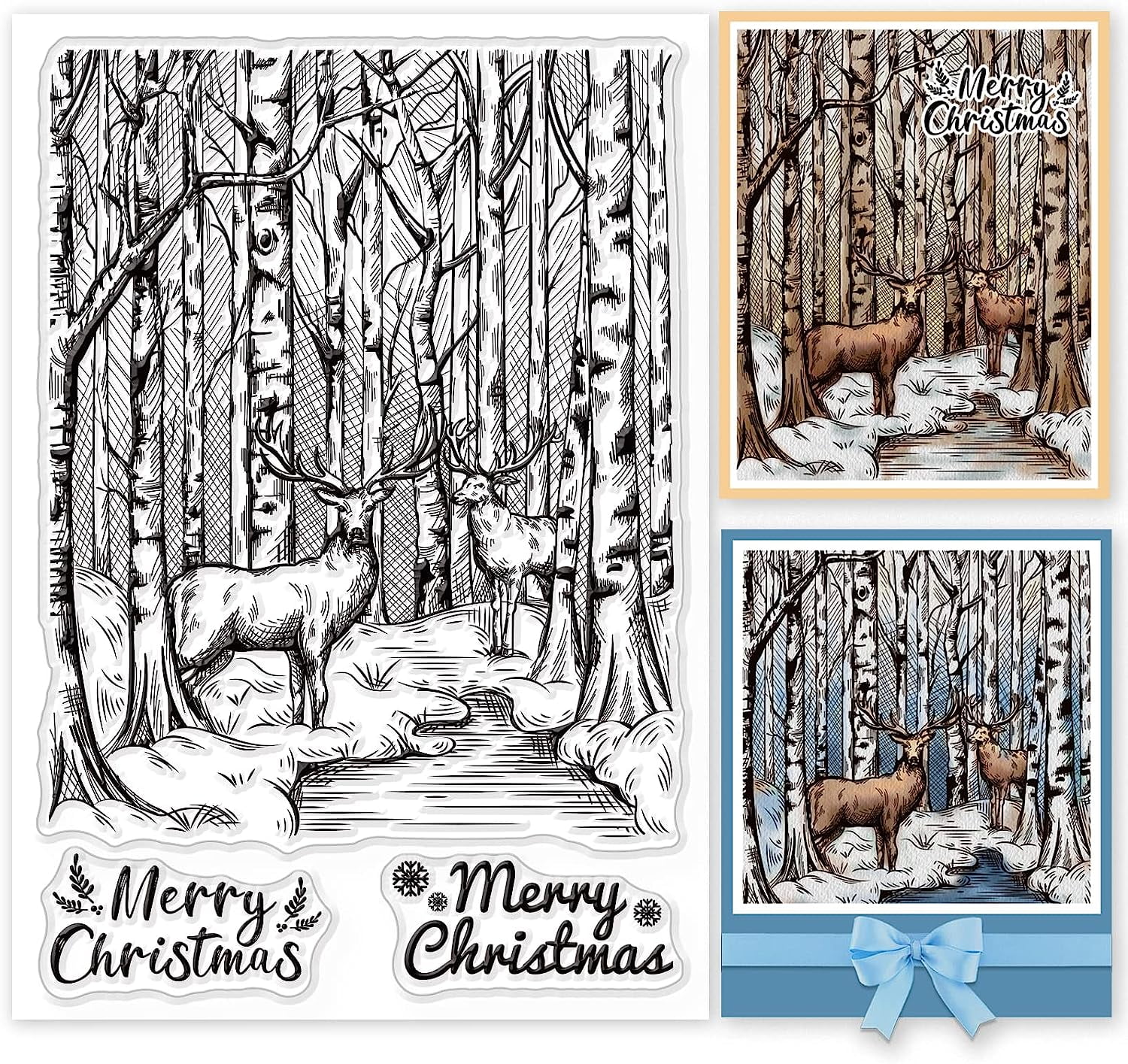 Forest Silicone Clear Stamp Birch Forest Transparent Silicone Stamp ...