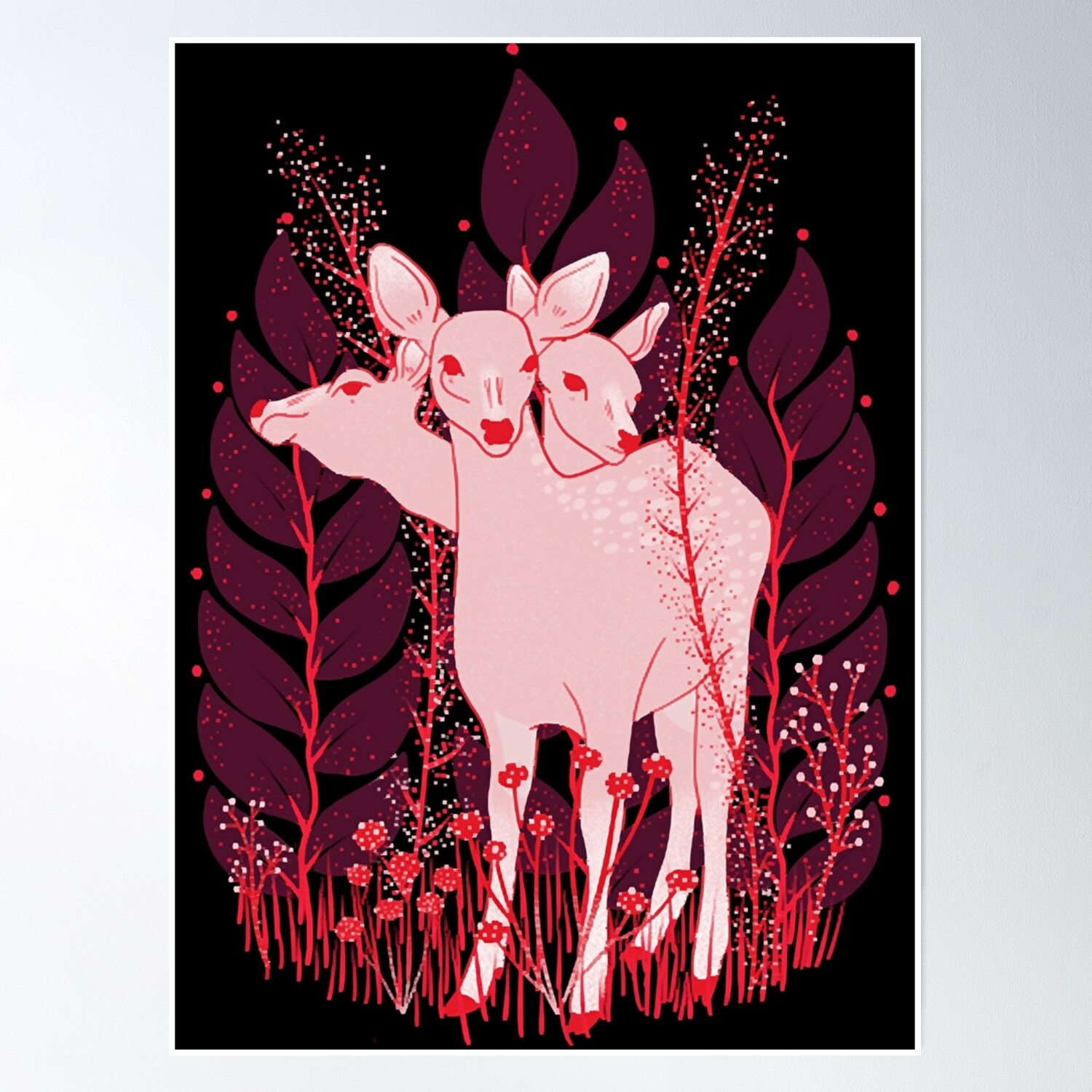 Forest Spirit - Doe Poster Wall Art, Modern Wall Decor, 24x36 UNFRAMED ...