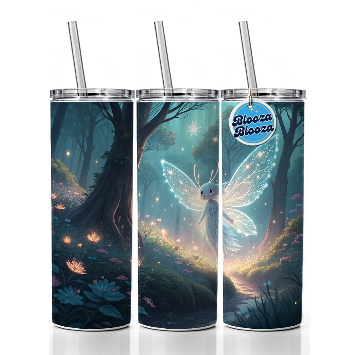 Forest Spirit Japanese Anime Style Fantasy 20oz Insulated Water Bottle ...