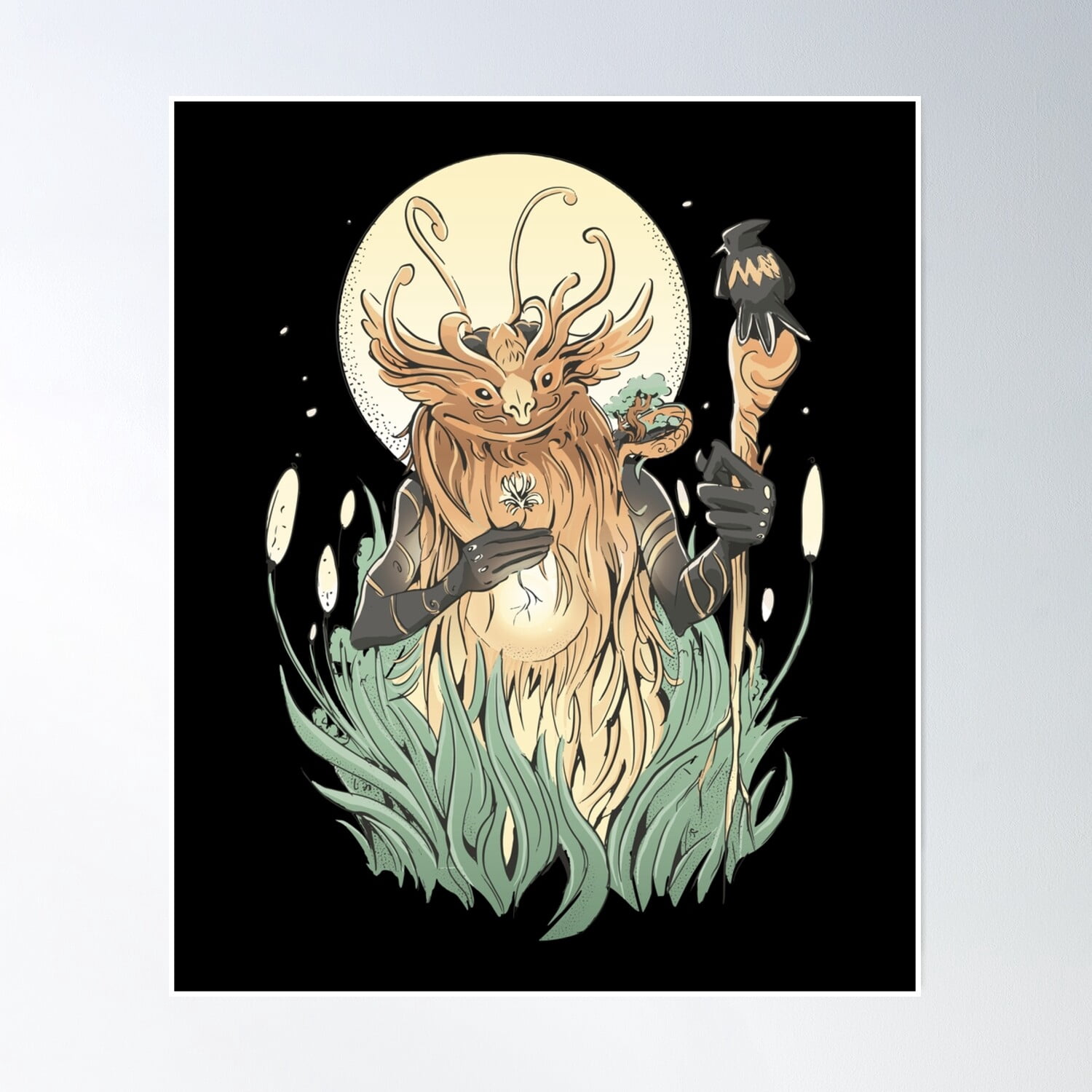 Forest Sprite, Forest Creature Poster Wall Art, Modern Wall Decor ...