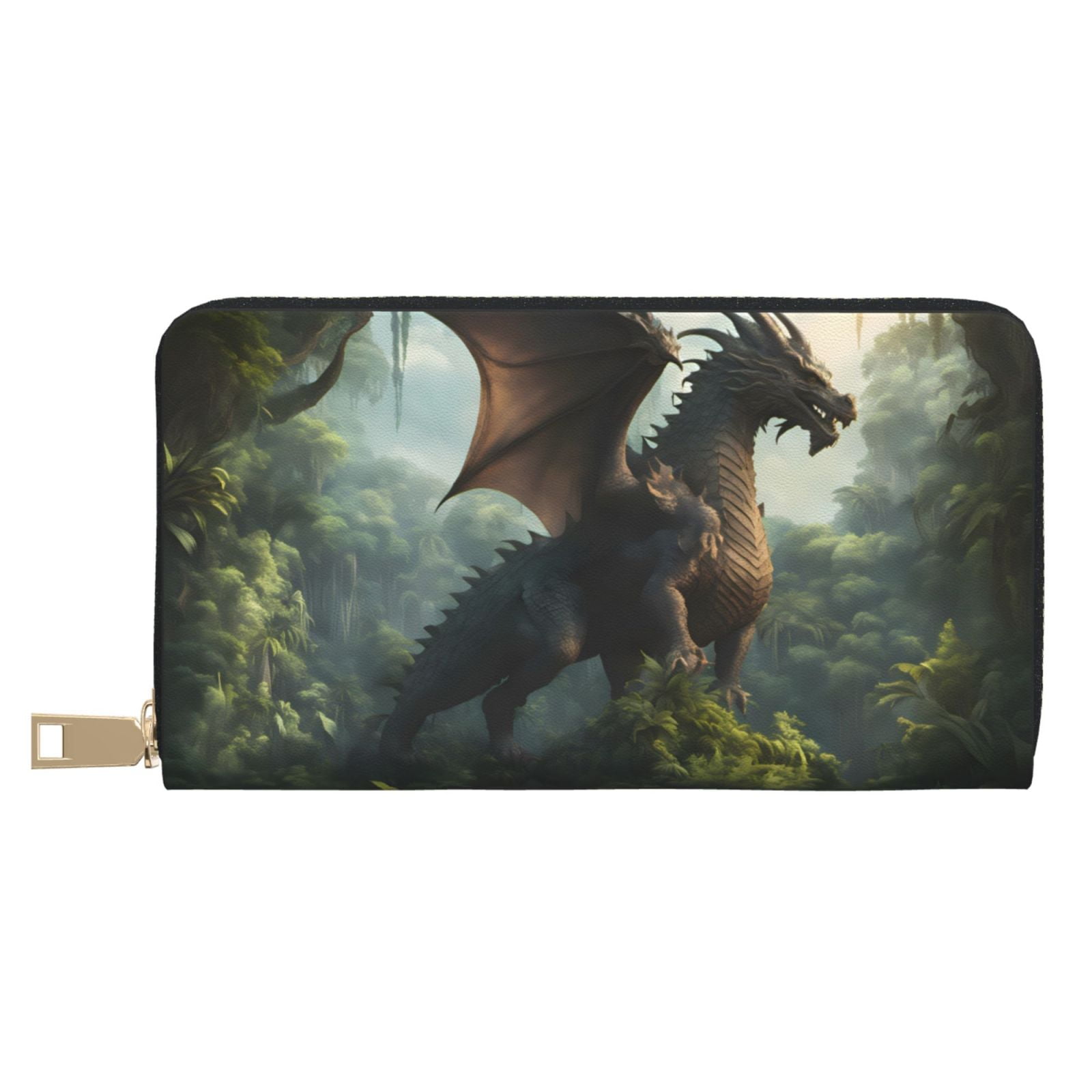 Forest Stone-colored Dragon Wallet Women, Leather Bifold Multi Card ...