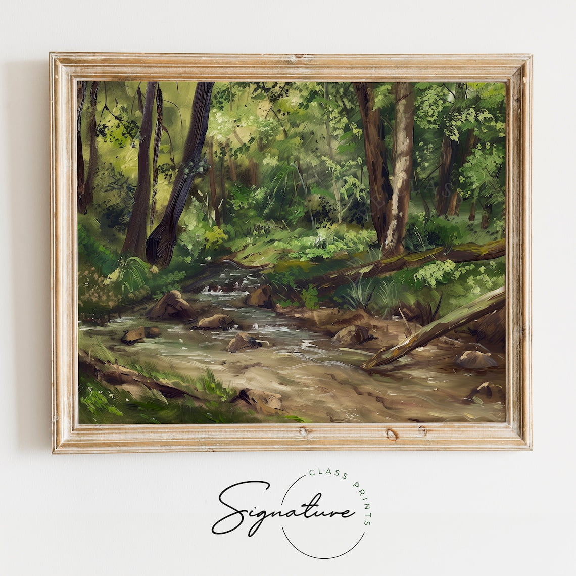 Forest Stream Artwork, Wall Decor Poster For Living Room, Bedroom ...