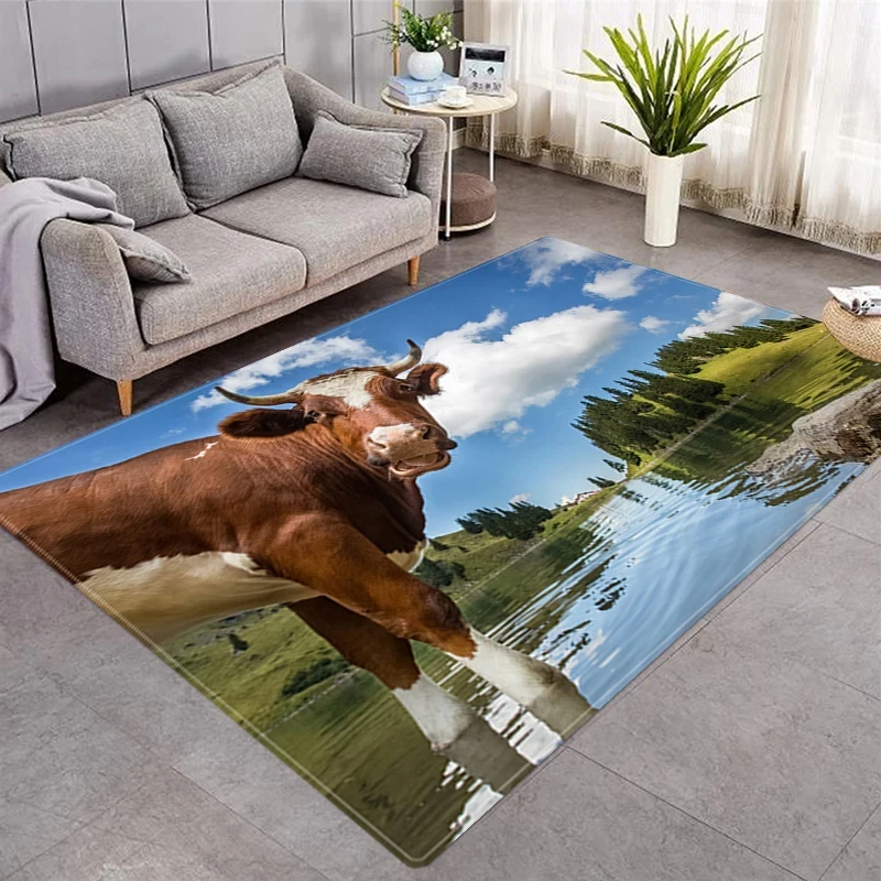 Forest Sunrise Scenery Carpet Natural Landscape Rugs for Home Living ...