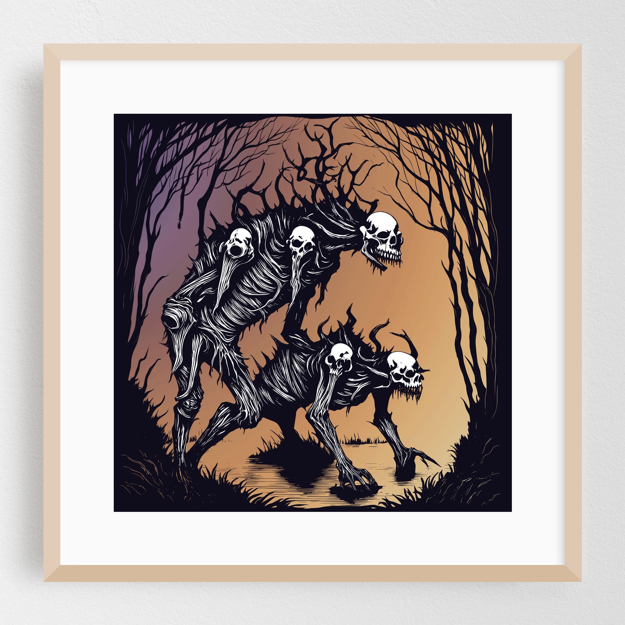 Forest and Swamp Monsters. Creekside Critters - Illustration Creepy ...