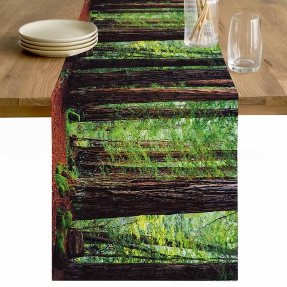 Forest Table Runner 36 Inches Long Farmhouse Dress Scarves, Modern Art ...