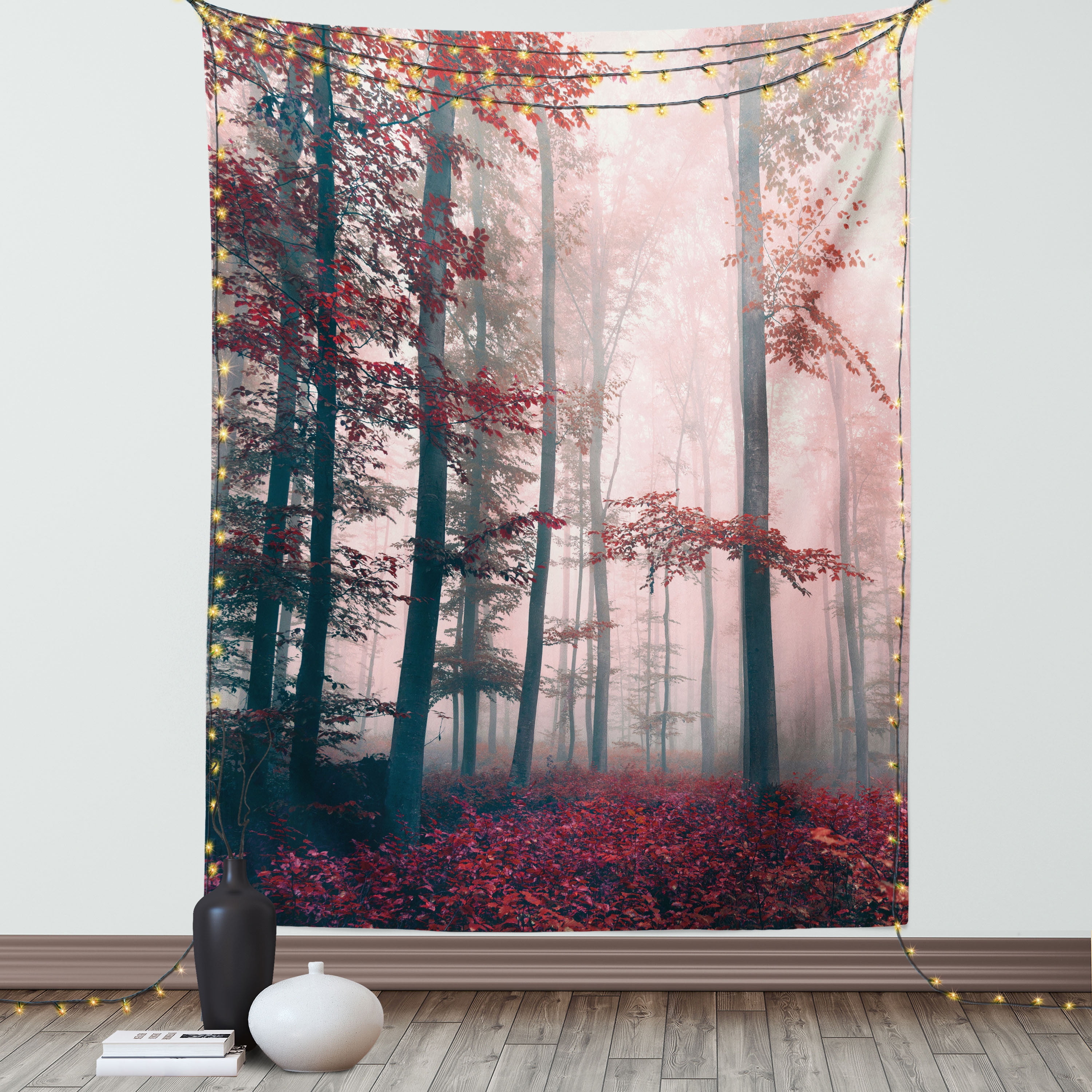 Forest Tapestry, Autumn Season Mystic Foggy Fall Nature and Enchanted ...