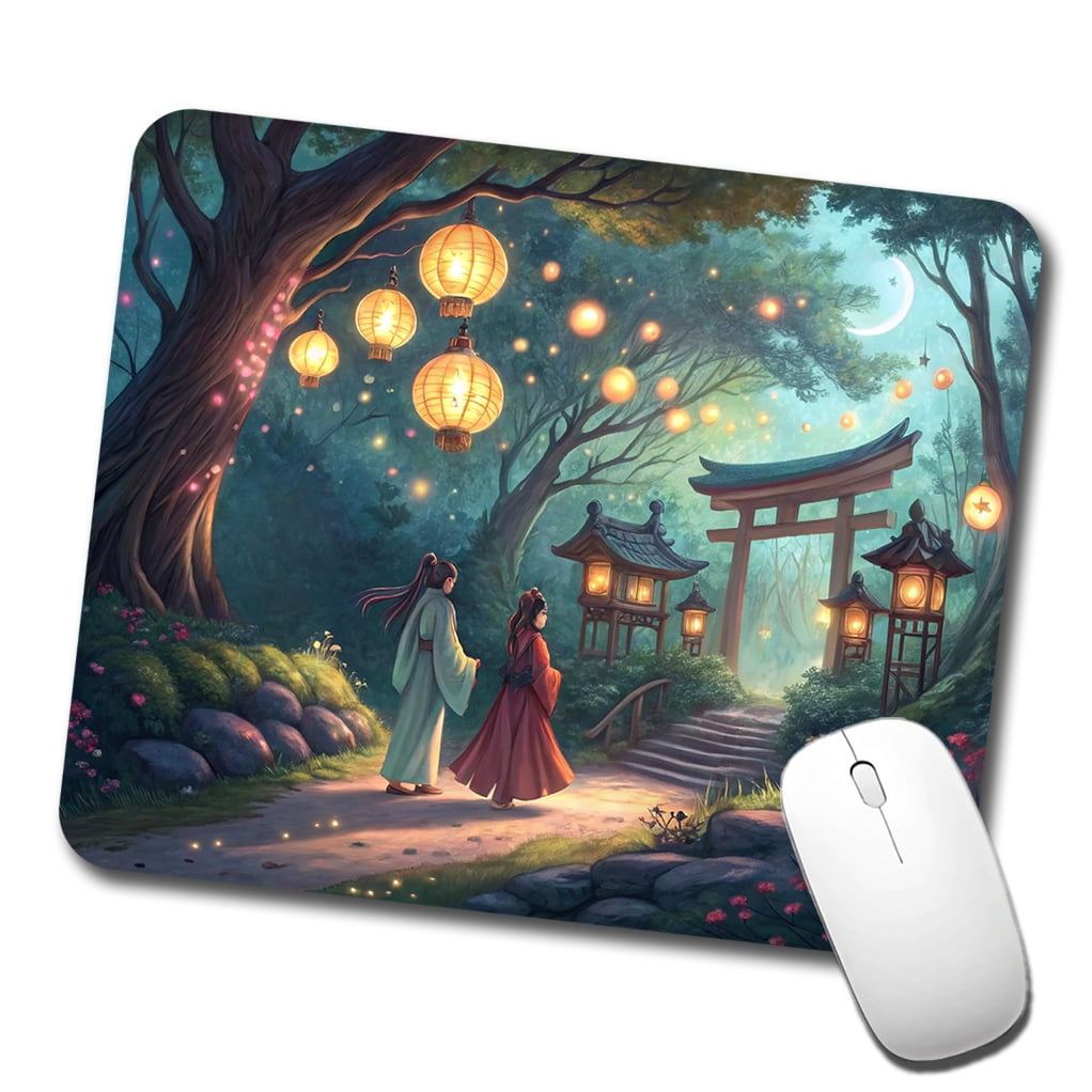 Forest Temple Entrance Torii Gate Fantasy Japanese Anime Style Mouse ...