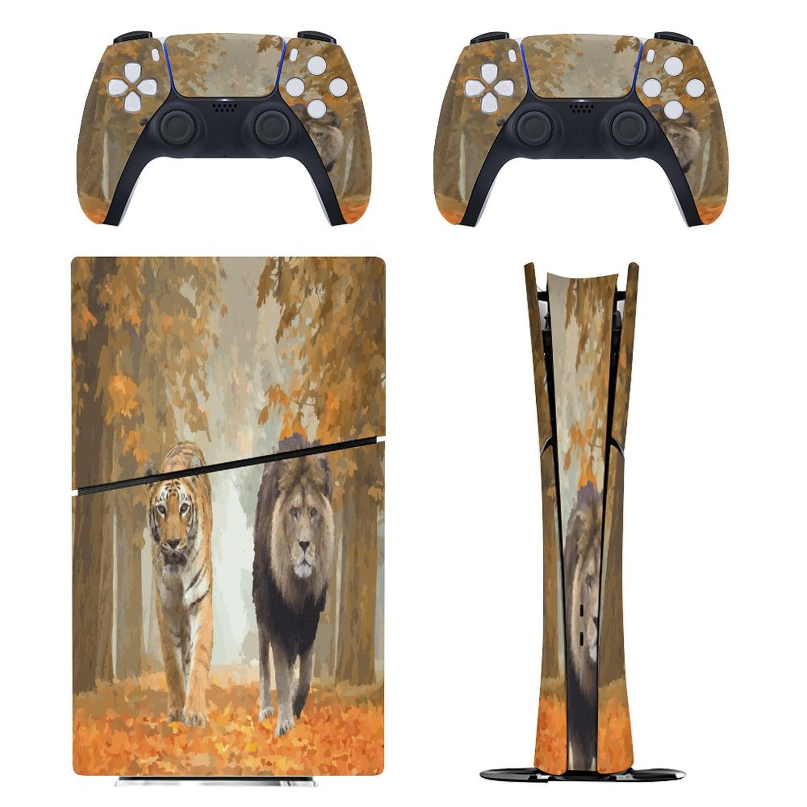 Forest, Tiger, Lion PS5/PS5 Slim Digital Disc Skin Sticker For Console ...