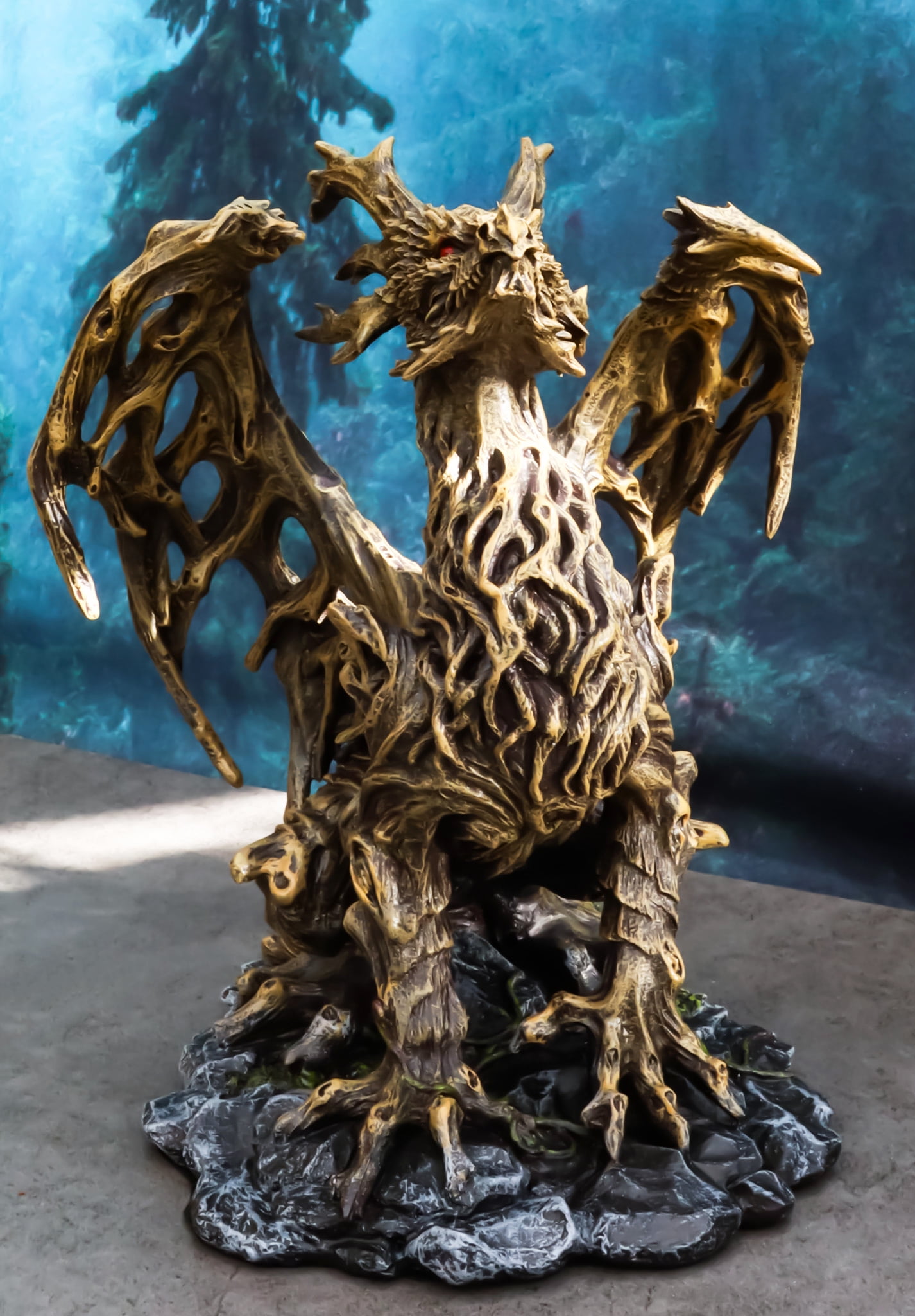 Forest Tree Ent Greenman Dendritic Dragon with Red Blood Moon Eyes ...