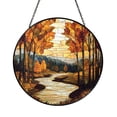 Forest Tree Scene Stained Glass Style Window Suncatcher - Walmart.com