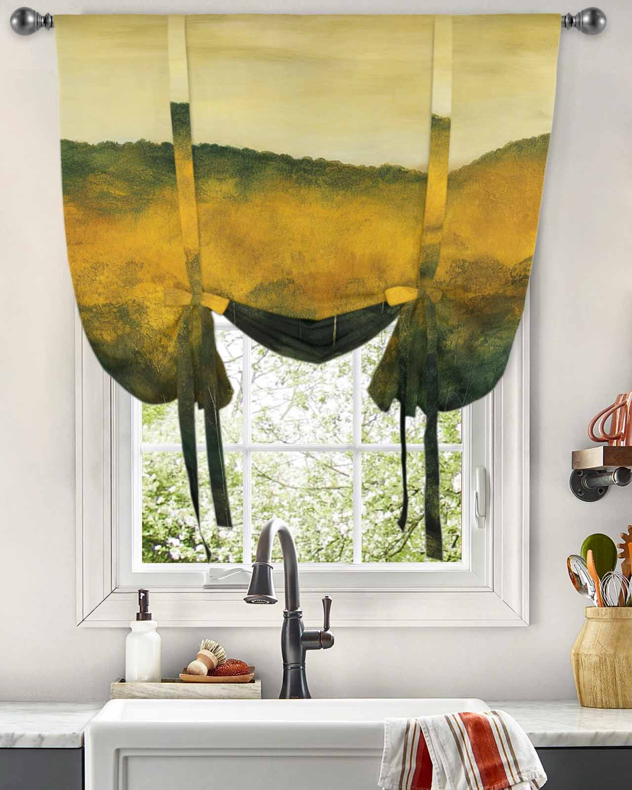 Forest Tree Sky Landscape Gallery Window Curtain for Living Room Home r ...