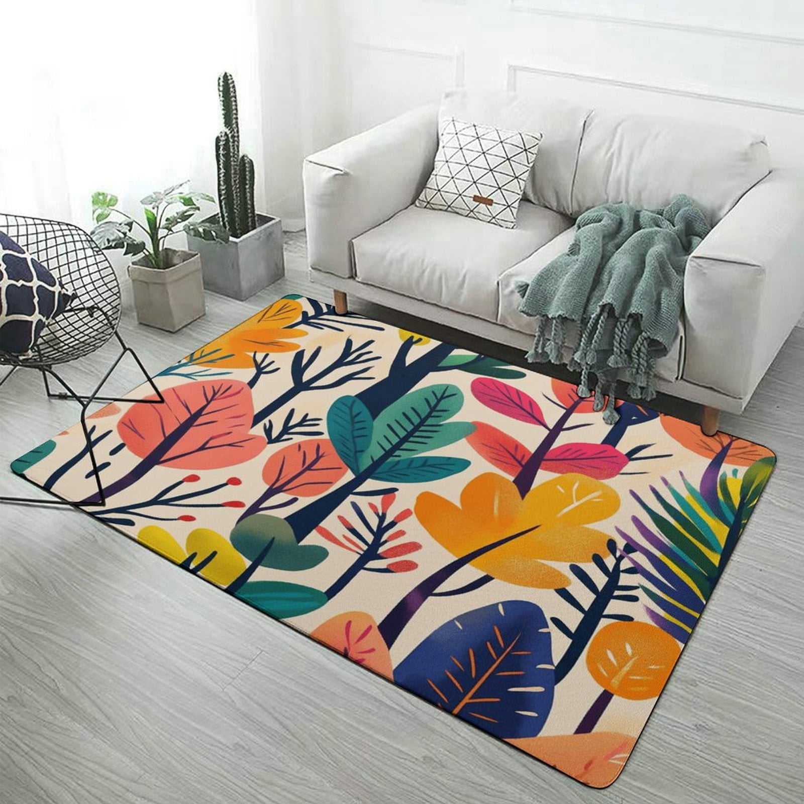 Forest Trees (11) Area Rugs Carpet Suitable for Living Room Kitchen ...