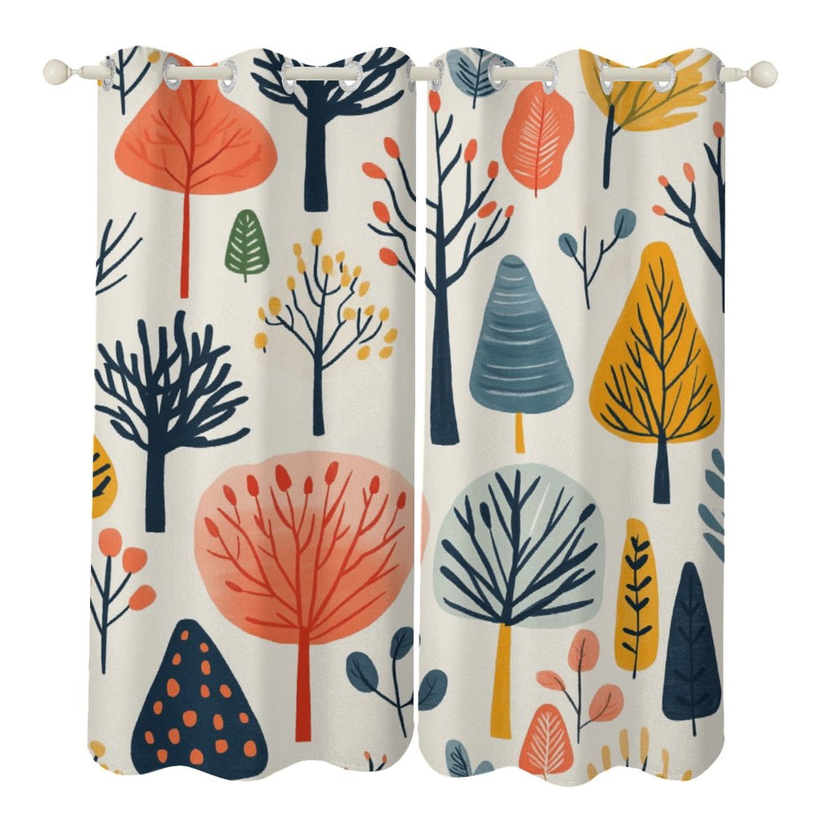 Forest Trees (13) 2 Panels 3D Printing Pattern Curtain for Bedroom ...