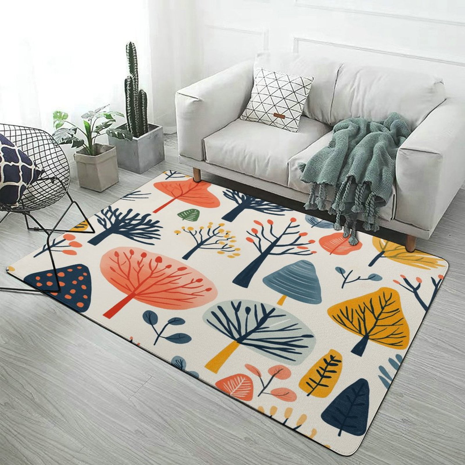 Forest Trees (13) Carpet Style Living Room Bedroom Rug Modern 3d Entry ...