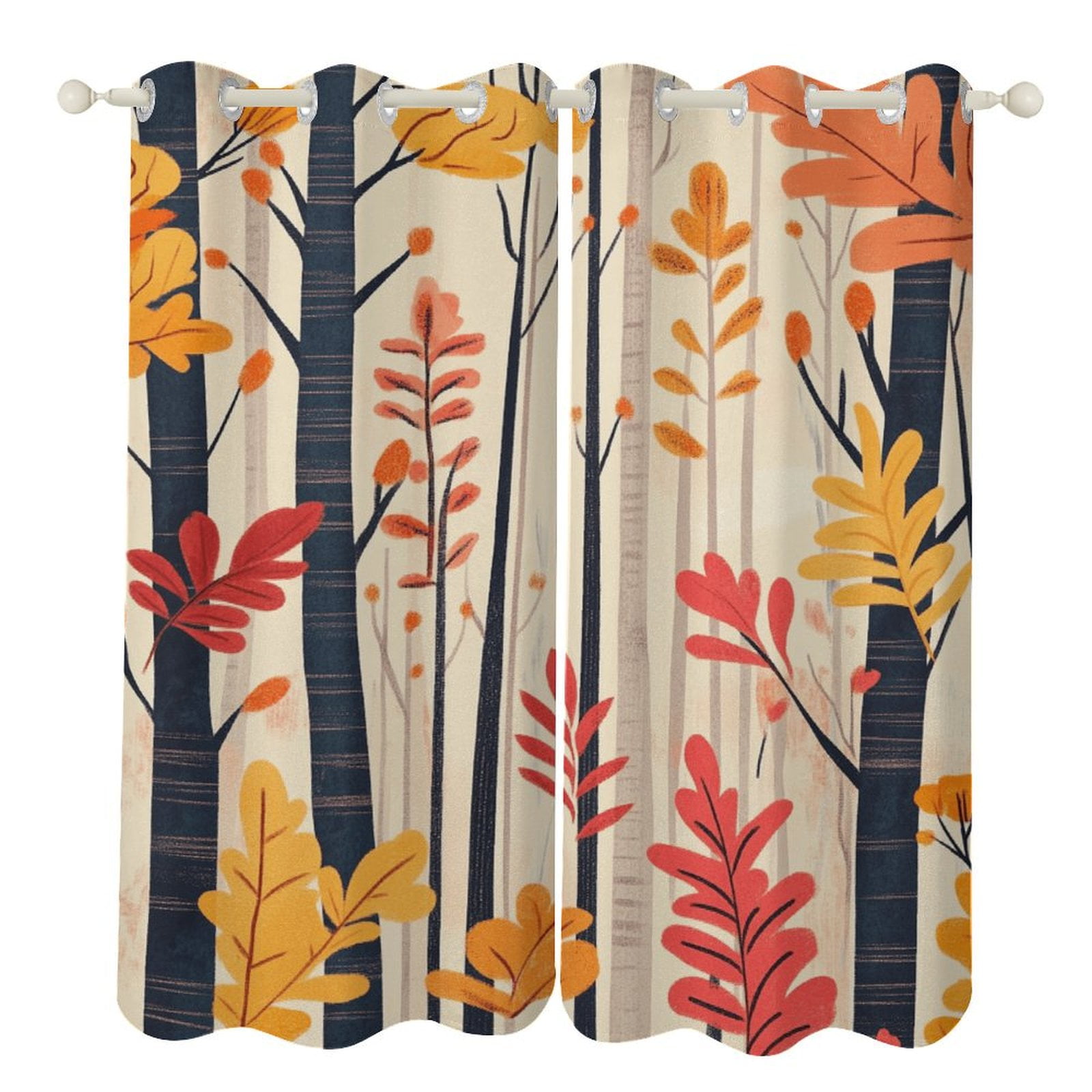 Forest Trees (19) Luxury Window Curtains Blinds for Living Room Kids Bedroom Bathroom Kicthen ...