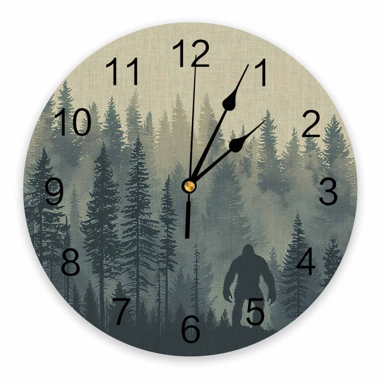 Forest Trees Chimpanzees PVC Wall Clock Bedroom ration Wall Clock ...