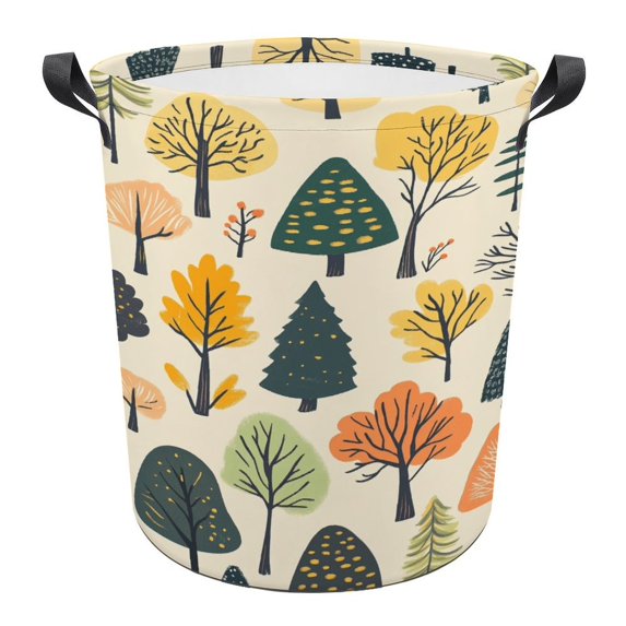 Forest Trees Laundry Basket Storage Basket Controller Clothes Organizer ...