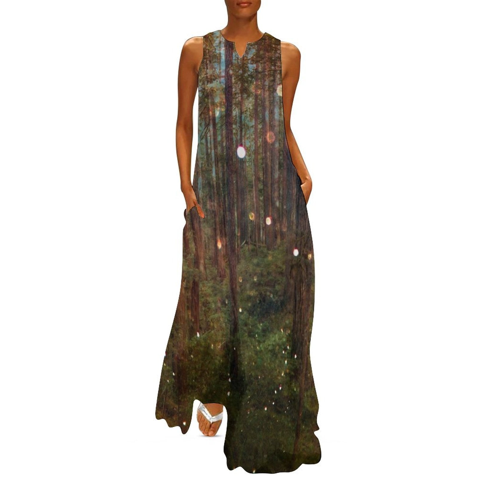 Forest Trees Nature Path - Magical Midsummer Night's Dream Long Dress ...