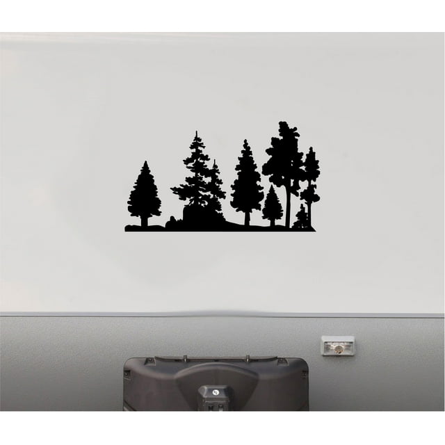 Forest Trees RV Camper Replacement Decal Scene Trailer Stickers TTC05 ...