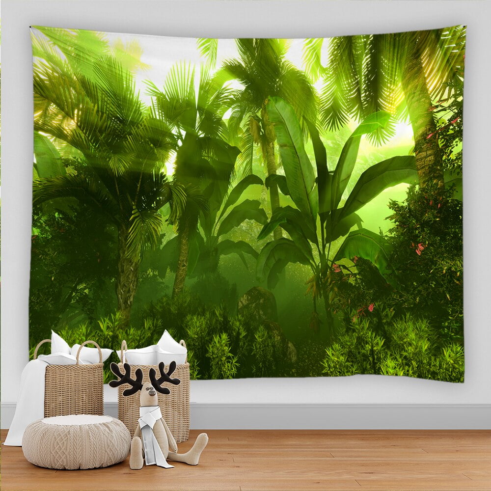 Forest Tropical Rainforest Tapestry Wall Hanging landscape Wall Cloth ...