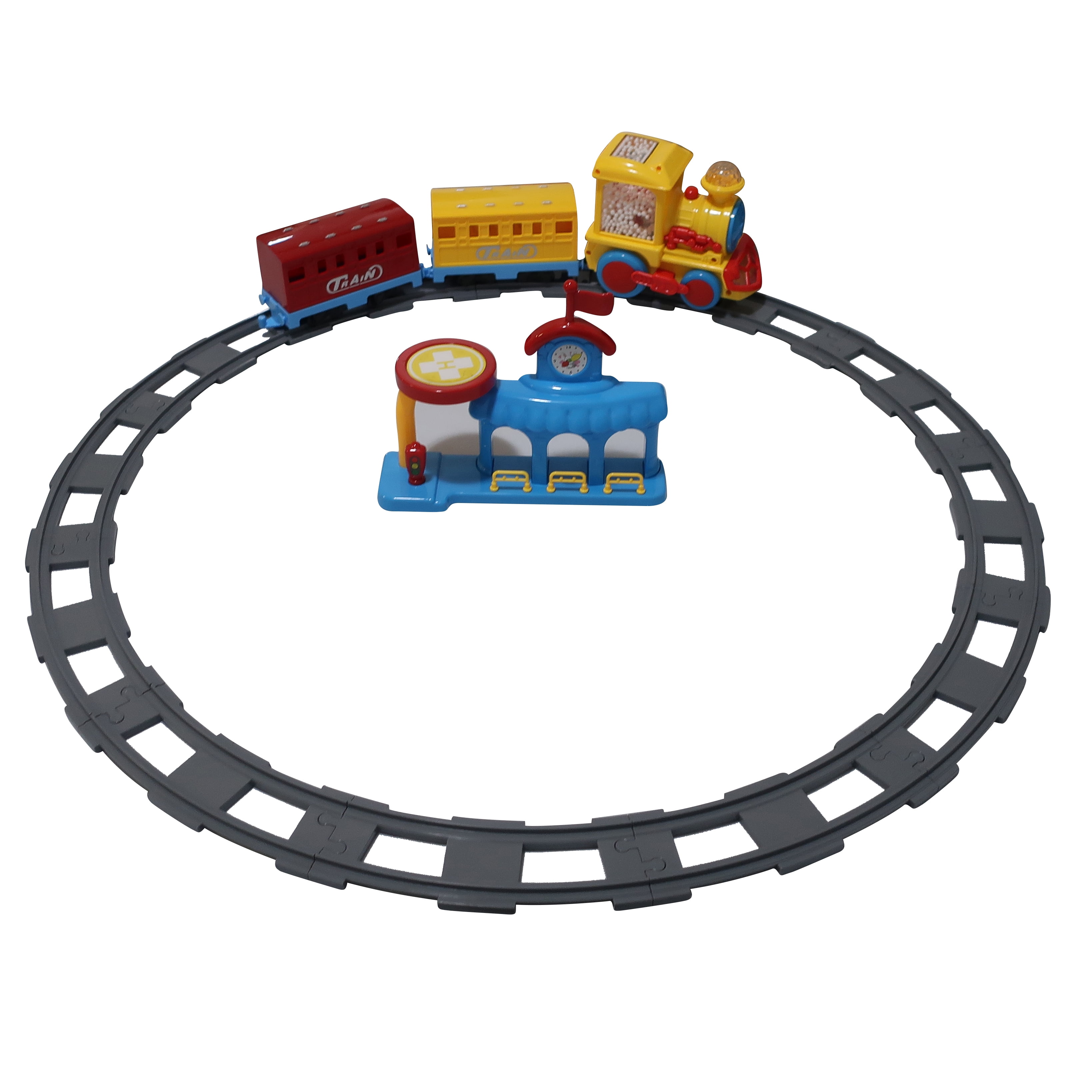 Forest & Twelfth Kids Train Engine Set w/ Track, Station & Train Cars ...