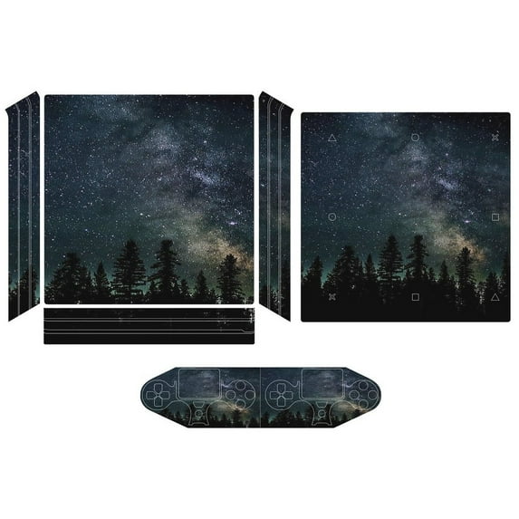 Forest Under The Stars Illustration PS4 Pro/PS4 Slim Skin Sticker For ...
