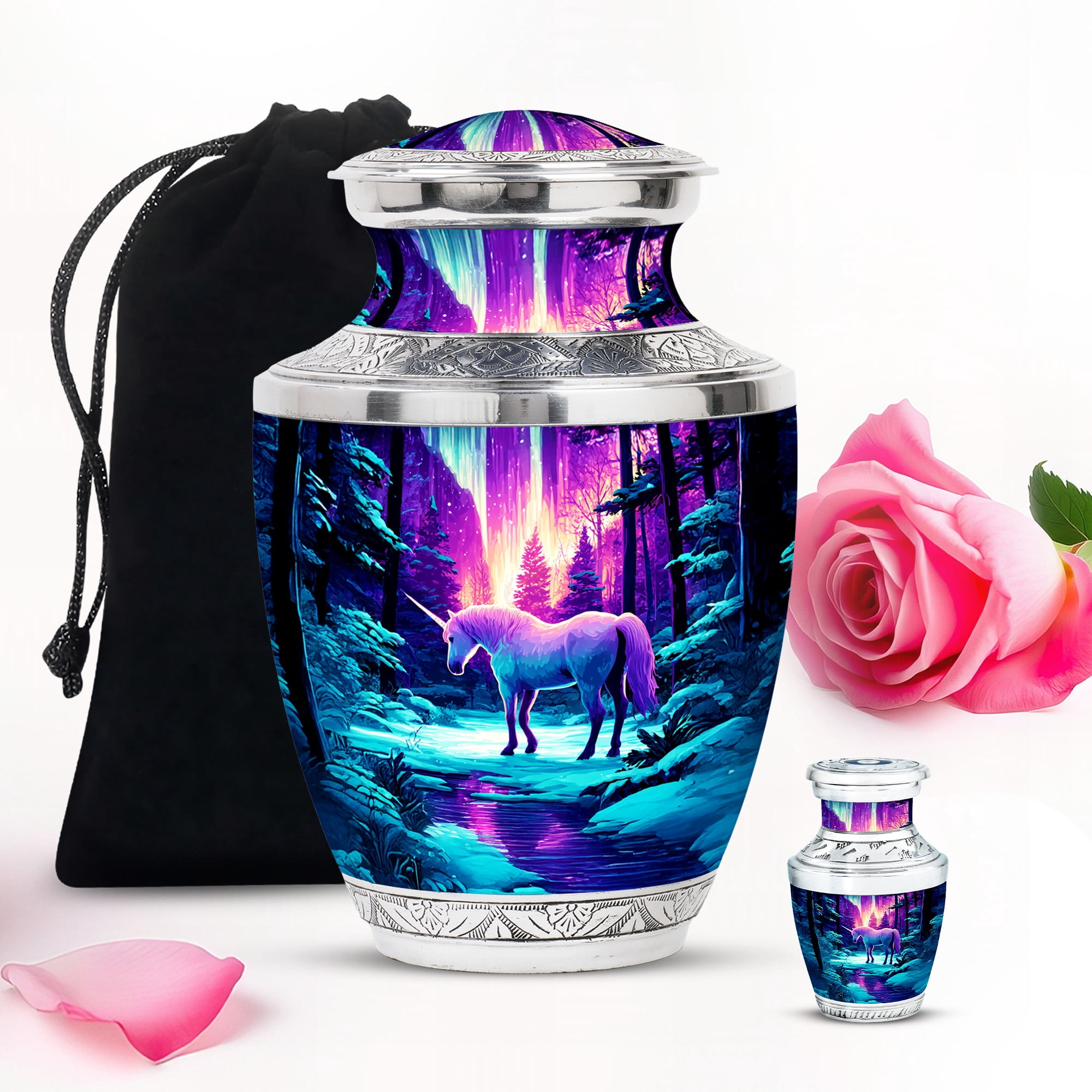 Forest Unicorn Funeral Tiny Urns For Human Ashes Adult Mom & Dad ...