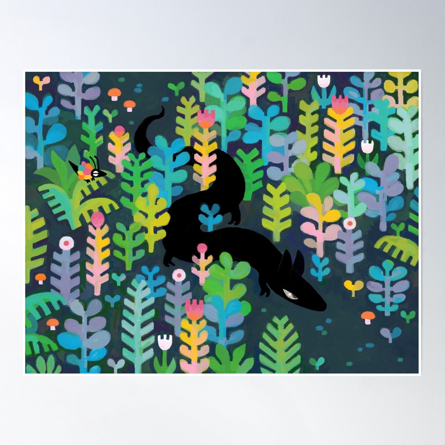 Forest Walker Poster Wall Art, Modern Wall Decor, 8x12 UNFRAMED ...