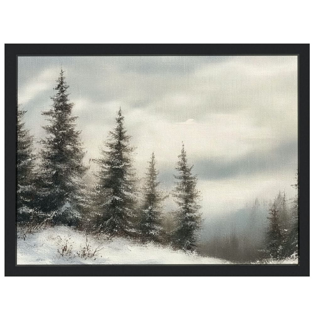 Forest Wall Art Pine Tree Landscape Canvas Prints Posters Nature Winter ...