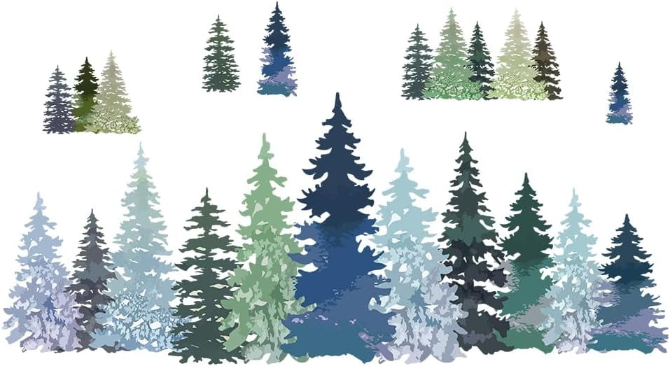 Forest Wall Decals Tree Forest Wall Decals Peel and Stick Forest Tree ...