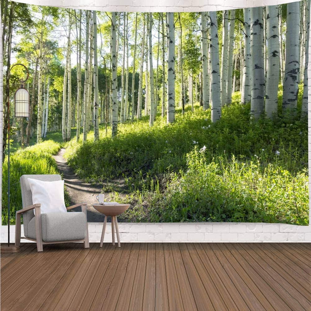 Forest Wall Tapestry Nature Tree Trail Path Landscape Wall Hanging ...