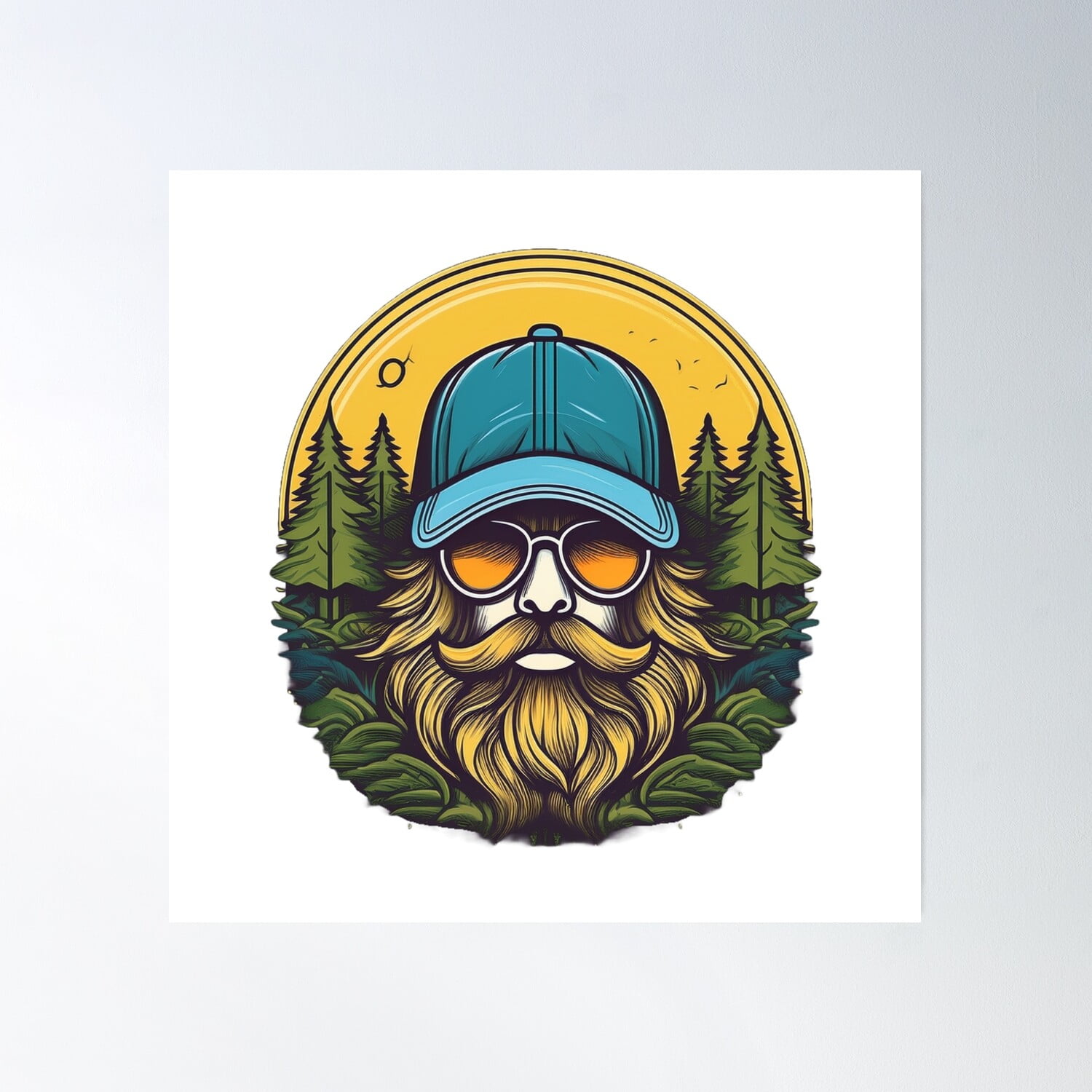 Forest Wanderer Poster Wall Art, Modern Wall Decor, 16x16 UNFRAMED ...