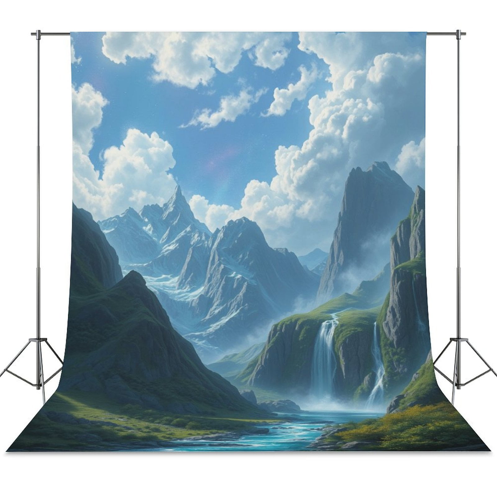 Forest Waterfalls Decorations BackdropPortrait Photography Background ...
