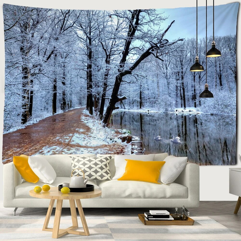 Forest Waterfalls Landscape Wall Hanging Psychedelic Mysterious Natural ...