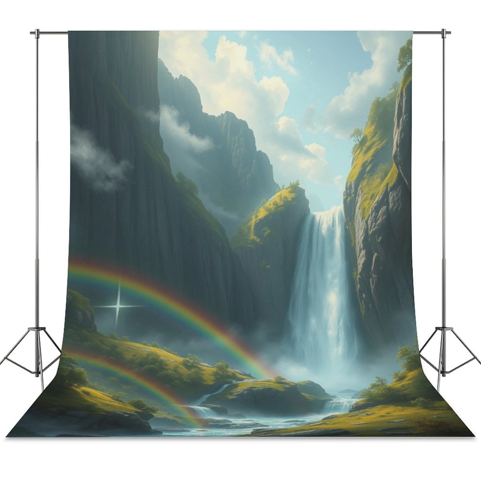 Forest Waterfalls Party Backdrop Birthday Decoration Backgrounds for ...